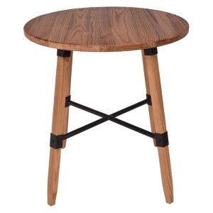 Gordon Elm Timber Round Dining Table, 70cm, Natural