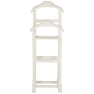 Farrin Mahogany Timber Double Valet Stand, White