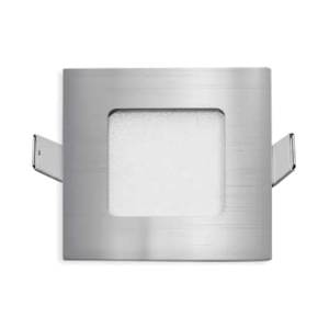 Stow Recessed LED Step Light, Square, CCT, Silver