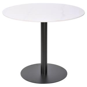 Cresta Ceramic Top Round Dining Table, 90cm, Sevella White