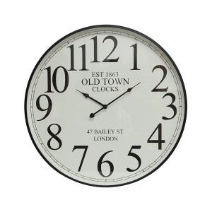 Bailey Metal Frame Round Wall Clock, 60cm
