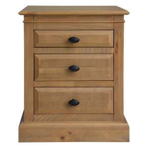 Cognac II Pine Timber Bedside Table