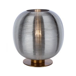 Viken Iron & Glass Table Lamp, Chrome