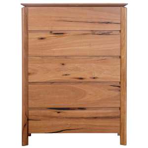 Othorin Marri Wood 5 Drawer Tallboy