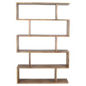 Ariselle Mango Wood Display Shelf, 120x185cm, Oak