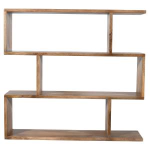 Ariselle Mango Wood Display Shelf, 120x112cm, Oak