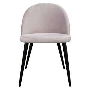 Corenia Velvet Fabric Dining Chair, Oatmeal