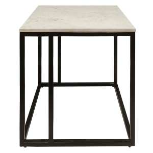 Suvex Marble & Metal Square Lamp Table