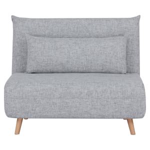 Lindale Fabric Fold Out Sofa Bed, Single, Light Grey