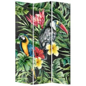 Tropical Jungle Canvas Trifold Room Divider