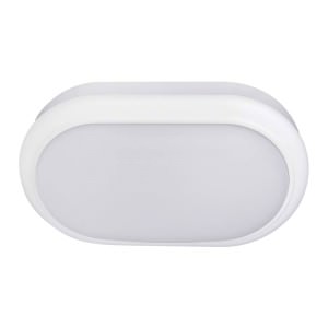 Jay IP65 Exterior LED Bunker Wall Light, Oval, CCT, White