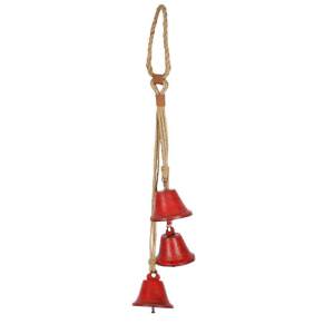 Clang Metal Bell Hanging Ornament, Red