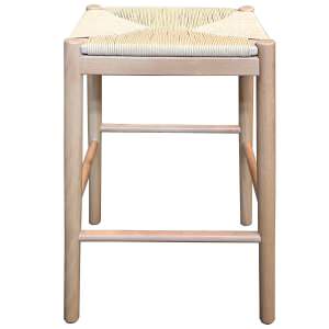 Haya Beech Timber & Woven Cord Counter Stool, Natural