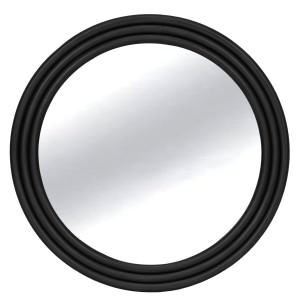 Loopy Metal Frame Round Wall Mirror, 82cm, Black