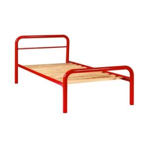 Tubeco Budget Australian Made Metal Bed, Single, Red