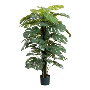 Glamorous Fusion Potted Real Touch Artificial Split Philo on Pole, 140cm