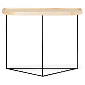 Porter Steel & Timber Tray Top Console Table, 92cm, Ashwood / Black